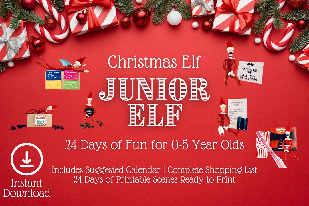 Elf Kit Junior Elf 0-5 Complete 24 Day Package Set Elf Kit Digital ...