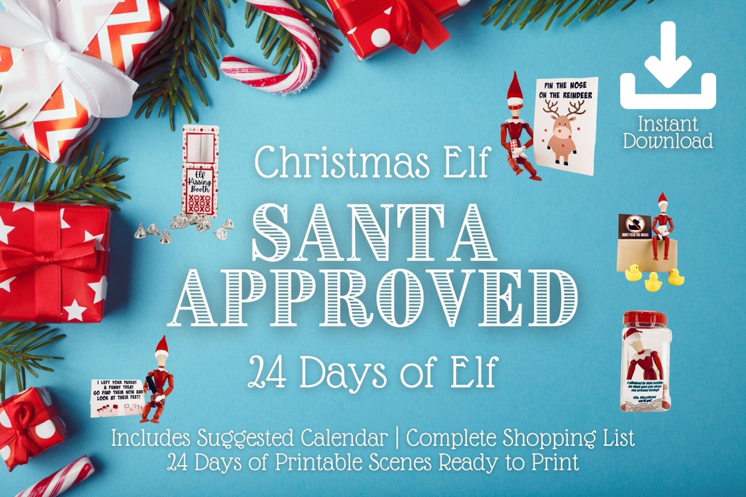 Elf Complete 24 Day Package Set Elf Kit 2020 Digital Download Santa ...