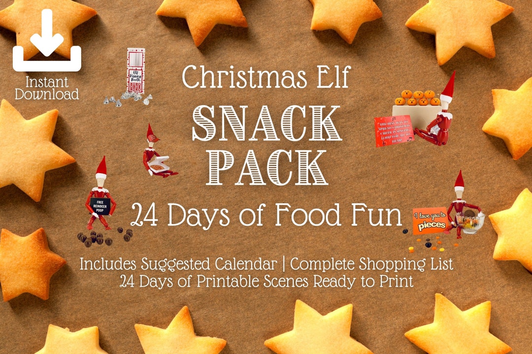 Elf Digital Kit Snack Pack Digital Download Complete 24 Day Set Elf Kit ...