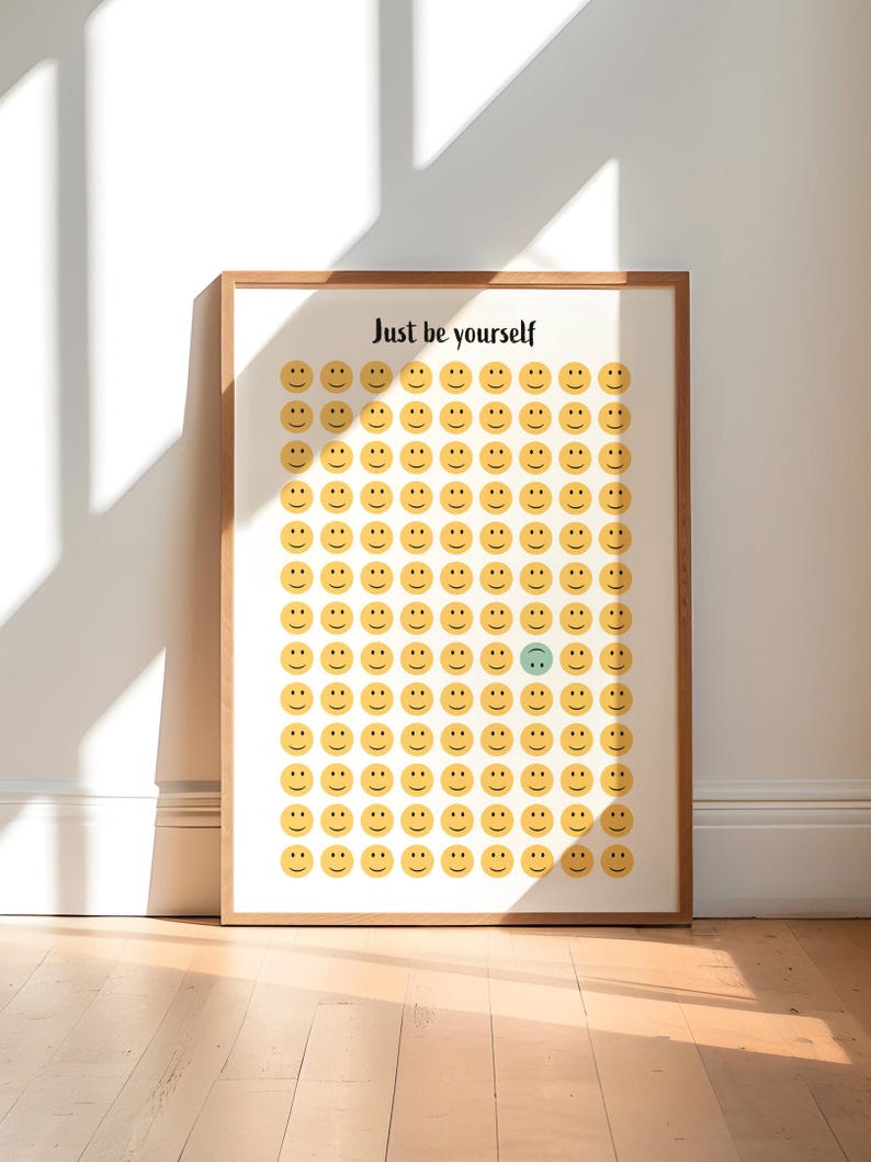Kids Affirmations, Smiley Face, Positive Poster, Playroom Wall Art, Be ...