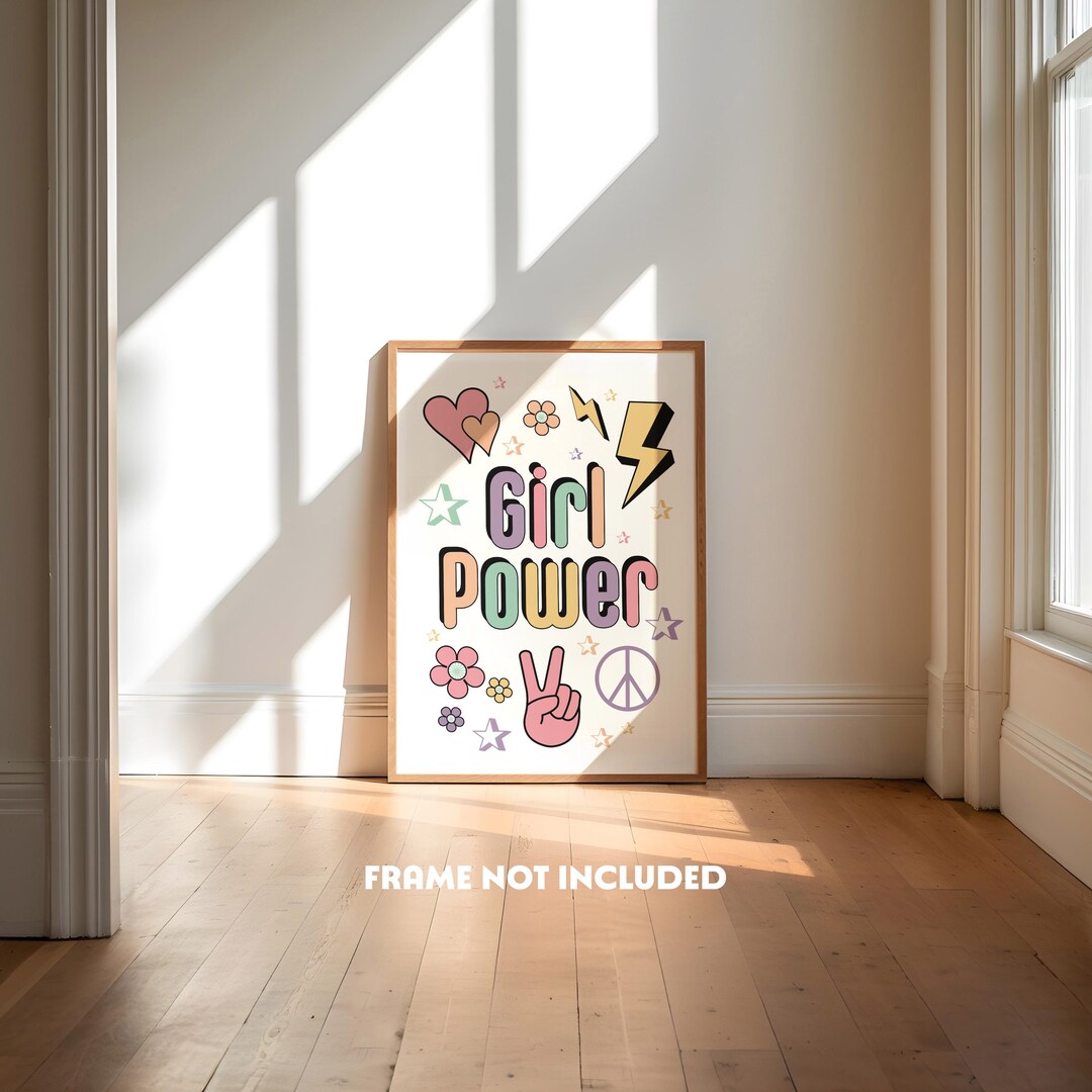 Girl Power Tween Bedroom Print, Kids Affirmation, Motivational Poster ...
