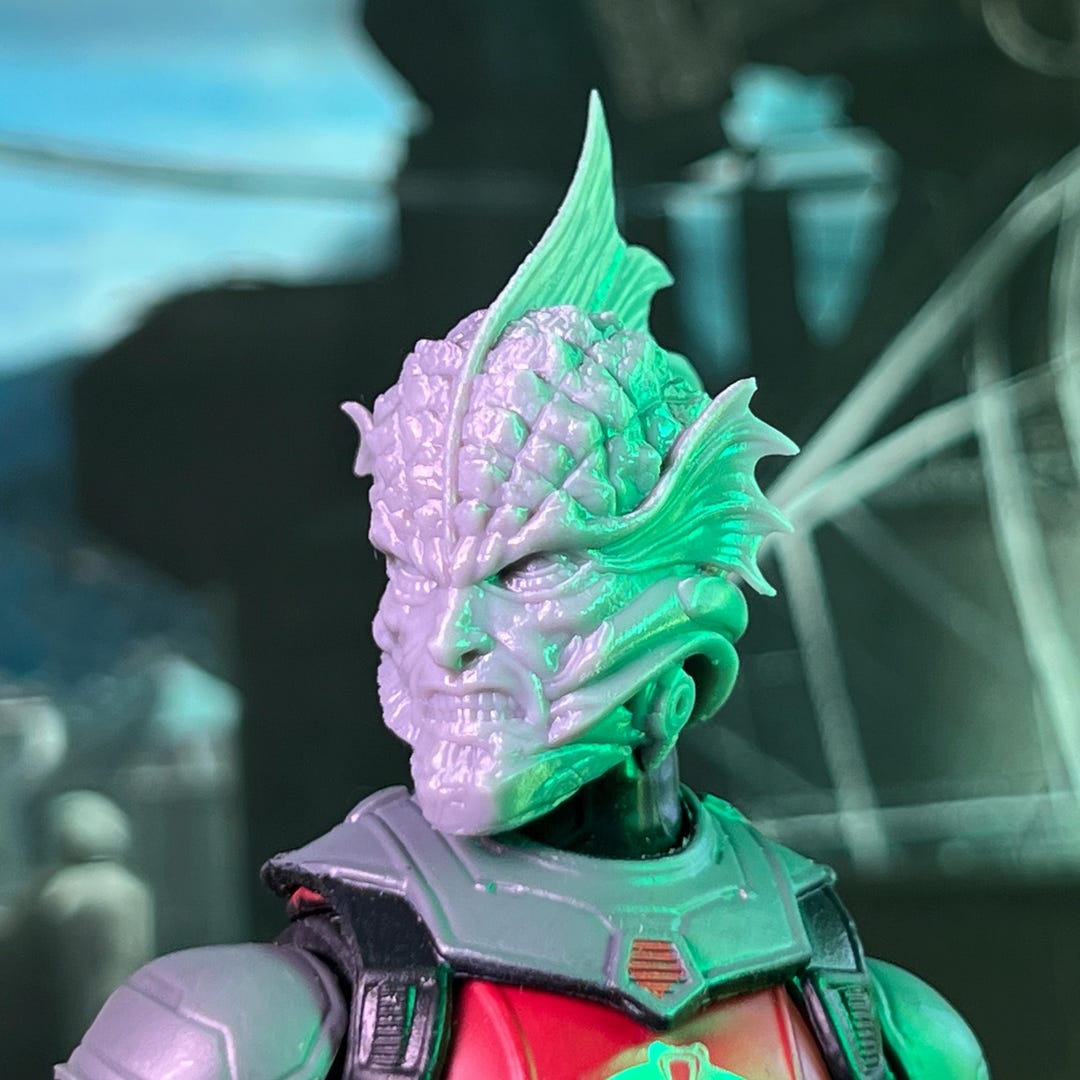Underwater Mer Creature -angry- Custom 3D Printed Head Sculpt ...