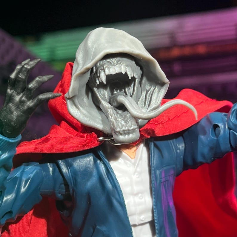 Demon Hood Gangster in Monster Form- 3D Printed Head Sculpt (no Paint ...