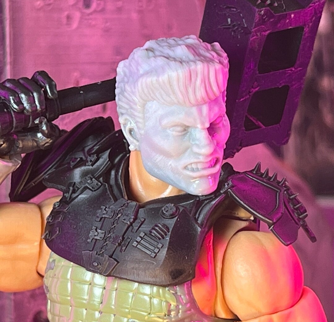 Road Hog Biker Thug Raging Custom 3D Printed Head Sculpt (unfinished ...