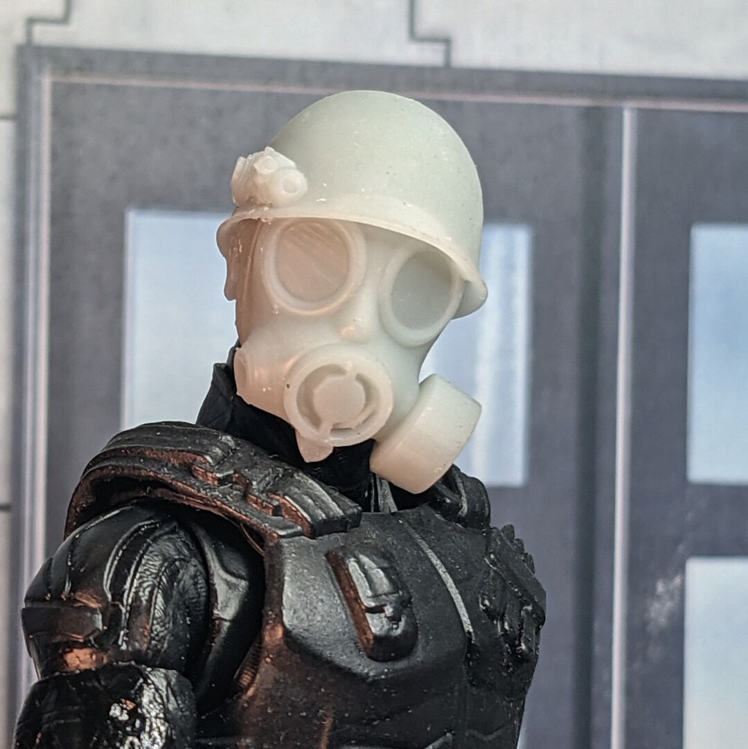 GAS MASK SOLDIER Custom 3D Printed Head Sculpt (unfinished, Made to ...