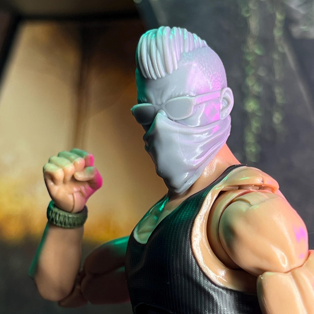 Doom Stormer Biker Punk -SUNGLASSES- 3D Printed Head Sculpt (unfinished ...
