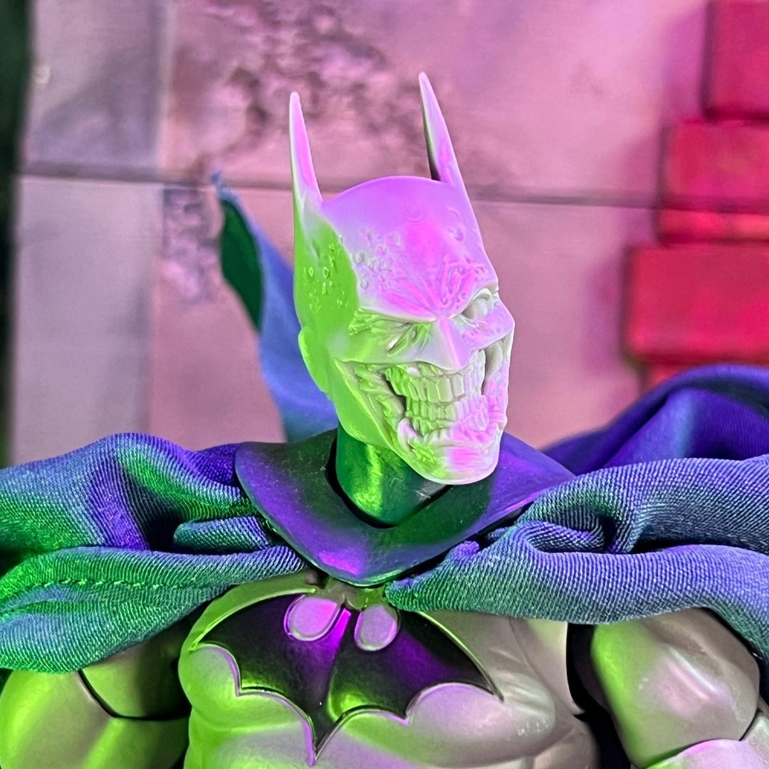 Crime Clown as the Bat Vigilante 3D Printed Head Sculpt (unfinished ...