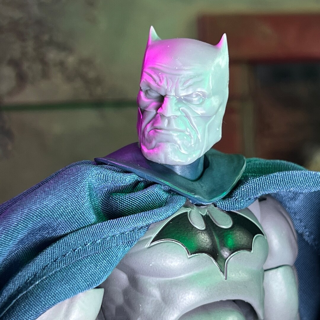 Old Bat Vigilante TDKR Custom 3D Printed Head Sculpt (unfinished, Made ...