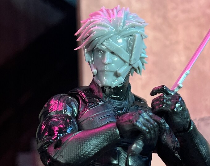 Cyborg Revengeance Ninja Damaged 3D Printed Head Sculpt (unfinished ...