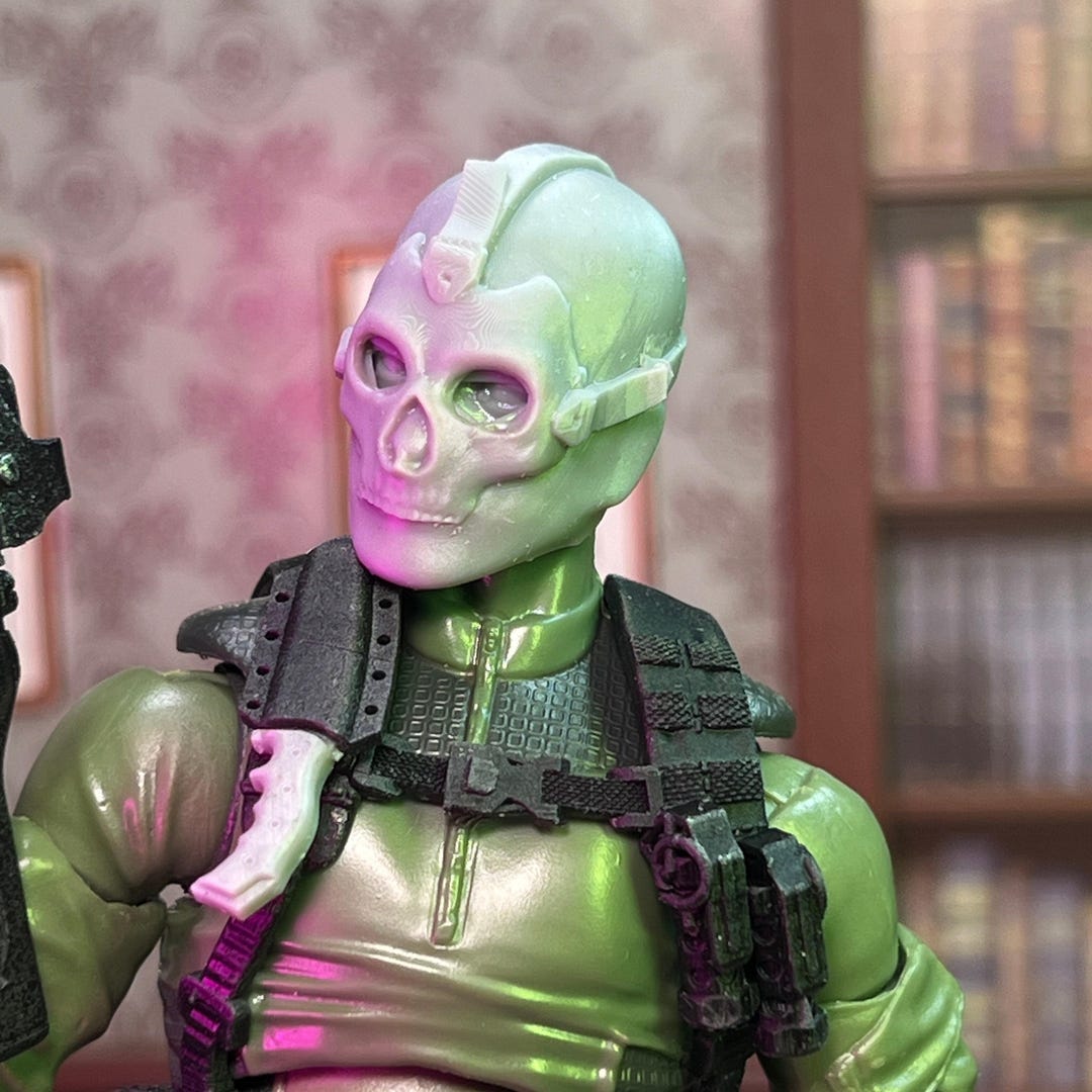 Task Force Operator Ghost- No Comms- 3D Printed Head Sculpt (unfinished ...