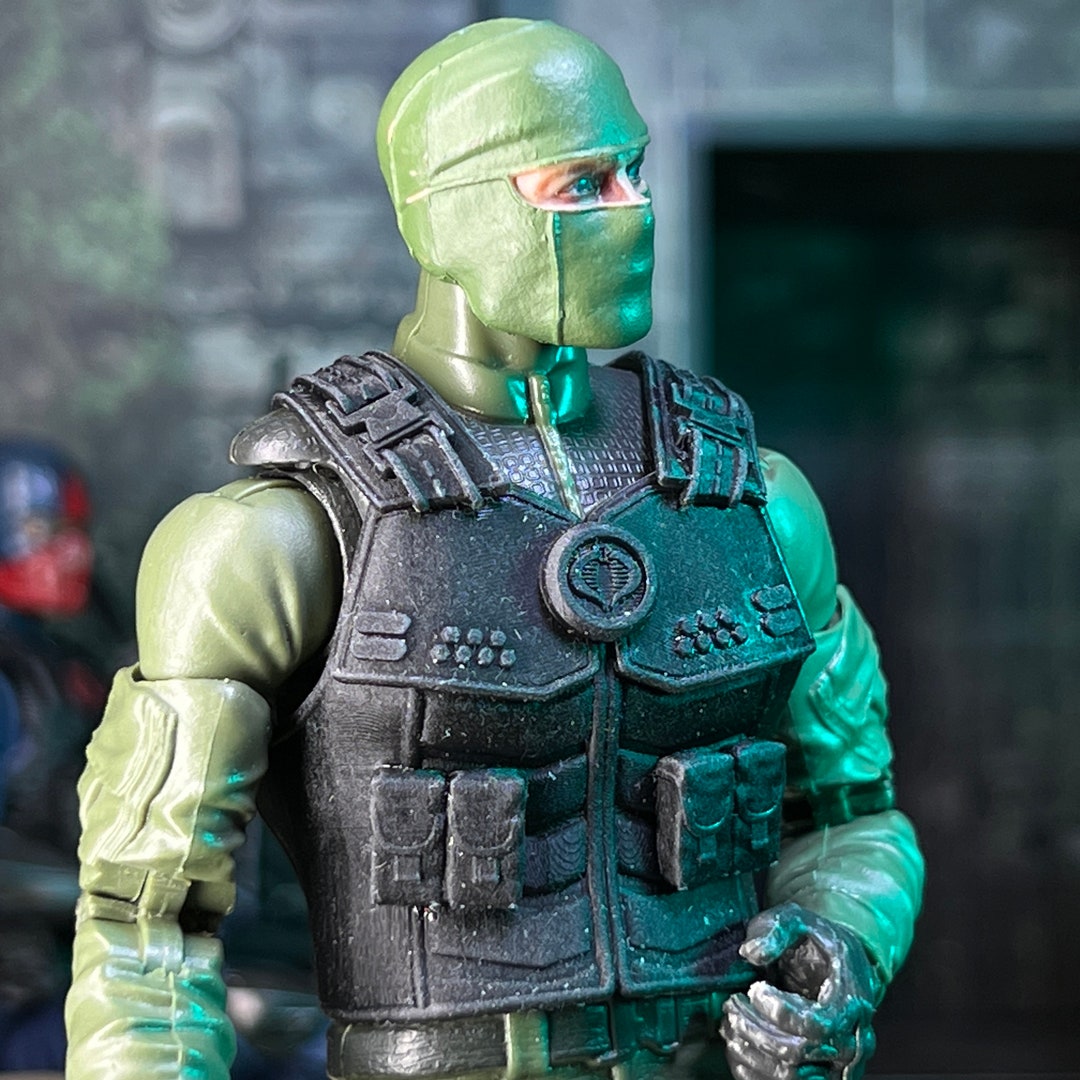 Snakebite Tech Armor Vest 3D Printed Head Sculpt (unfinished, Ready to ...