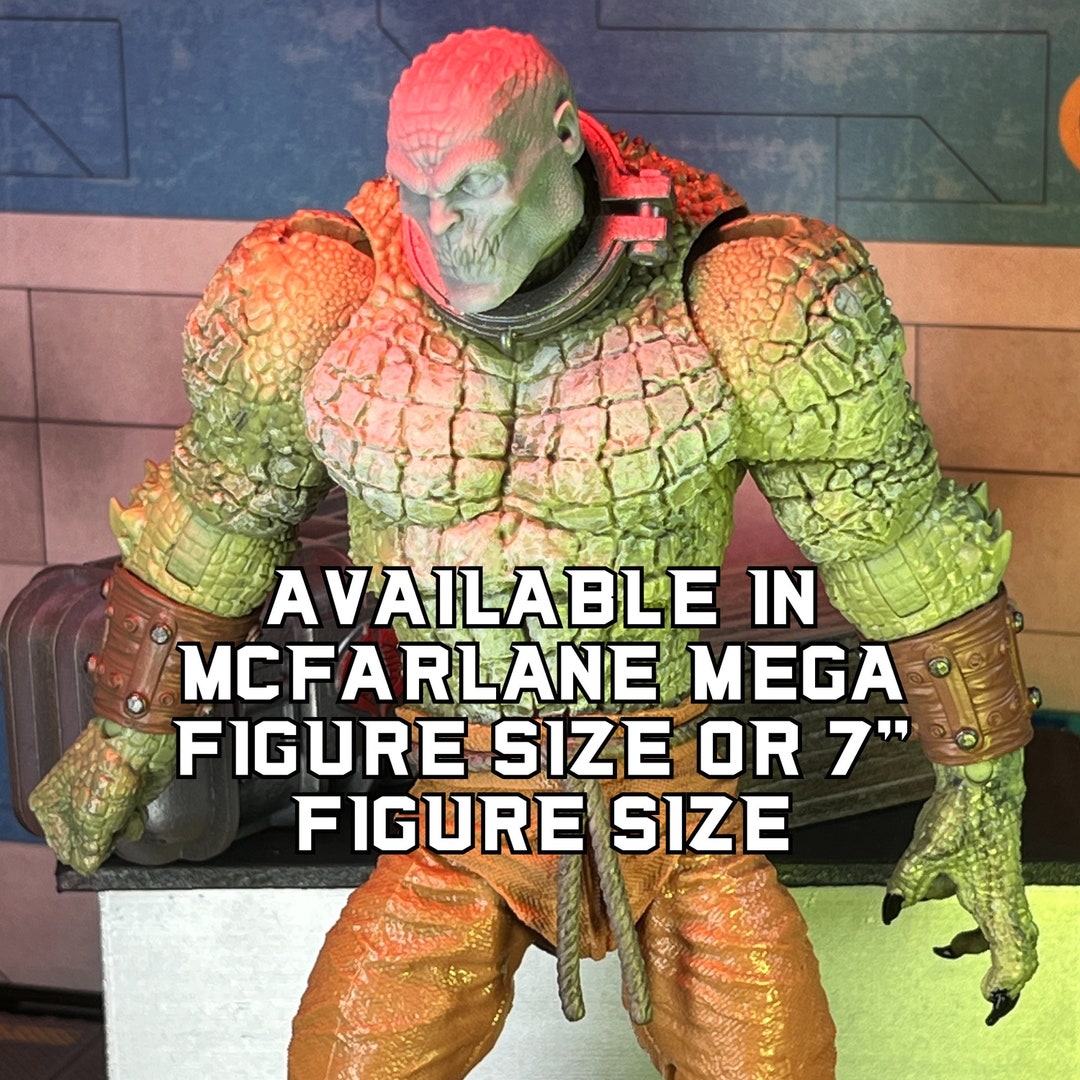 Killer Reptile Man Custom 3D Printed Head Sculpt (2 Oversized Options ...