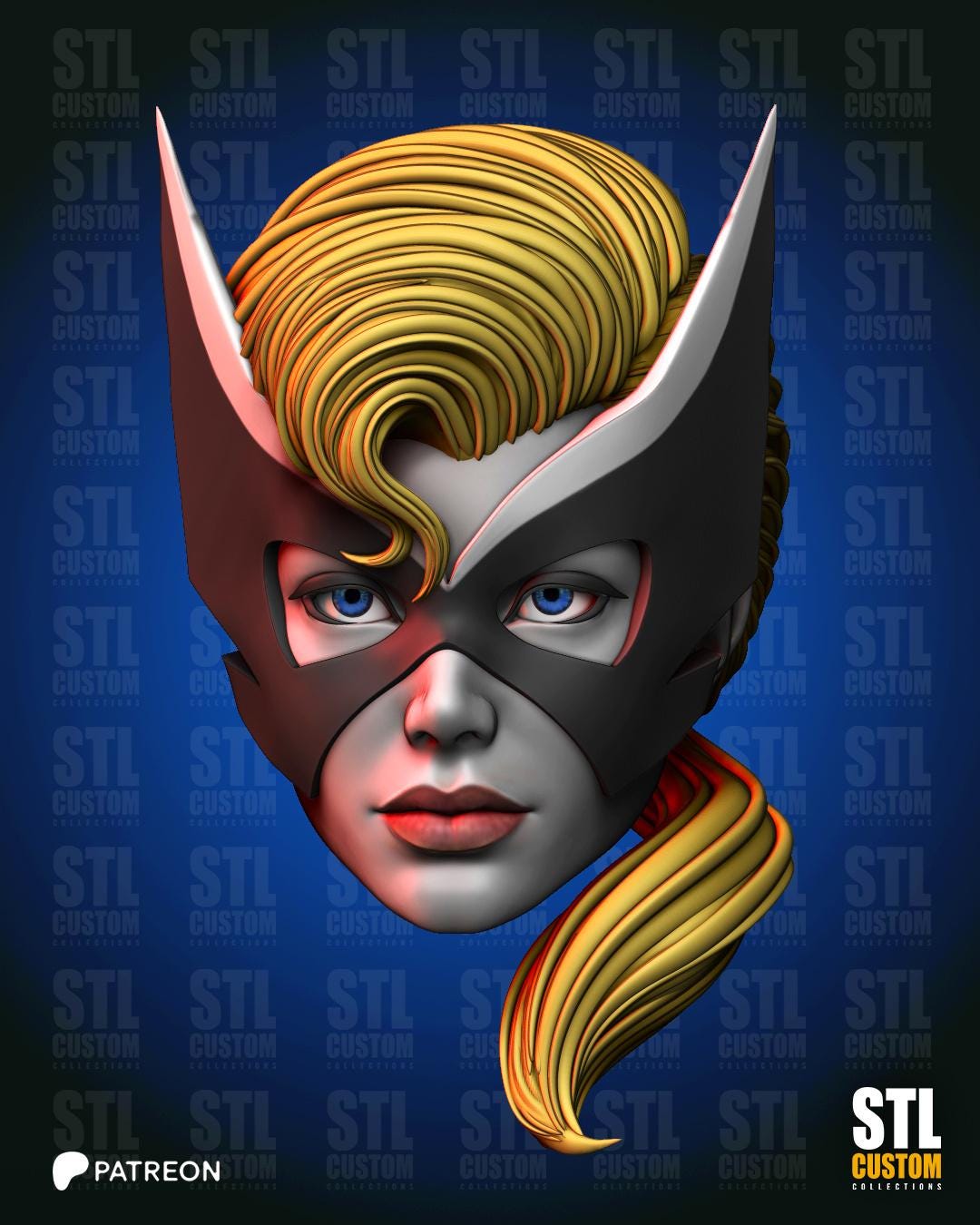 Agent 19 - Classic Look - 3D File Custom Print- 3D Printed Head Sculpt ...