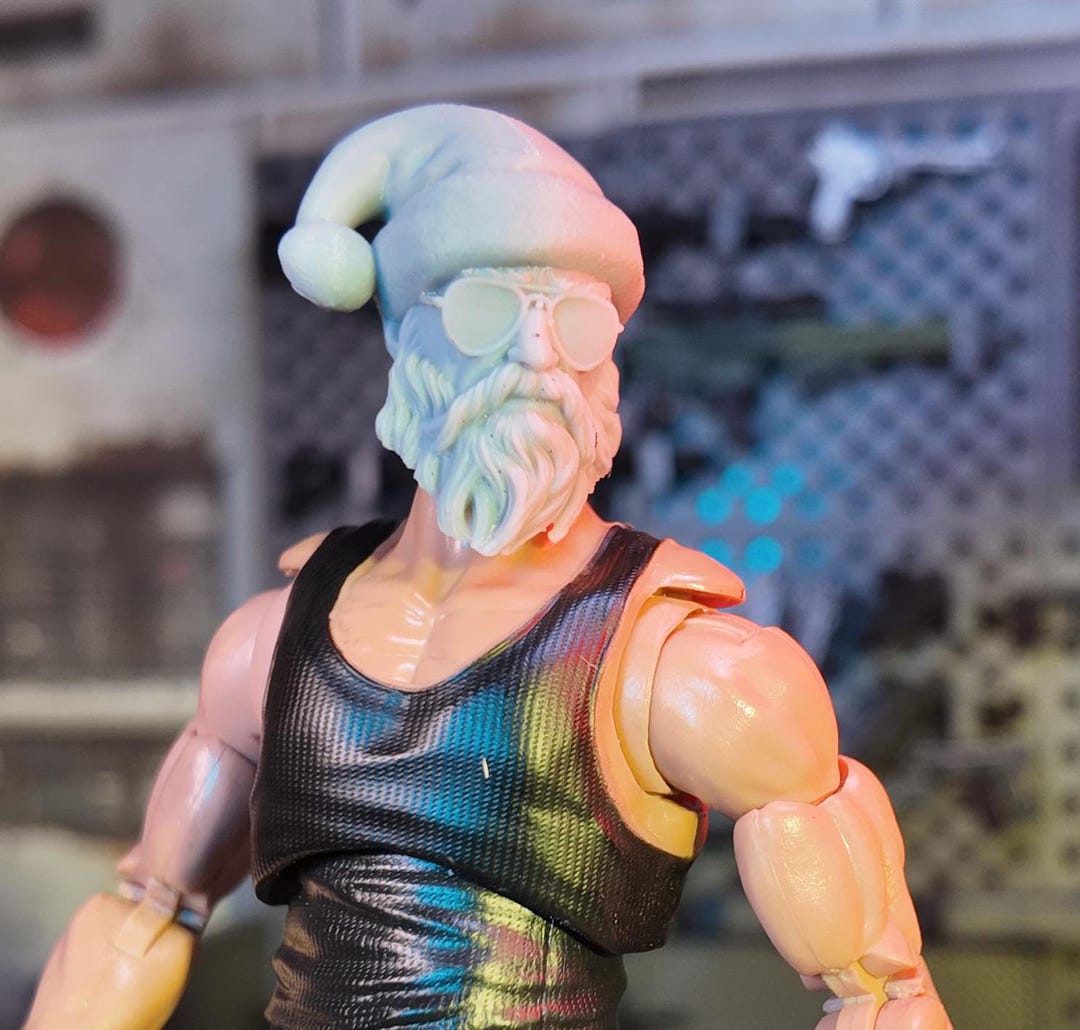 Tactical Santa 3D Printed Head Sculpt (unfinished, Made to Order) - Etsy