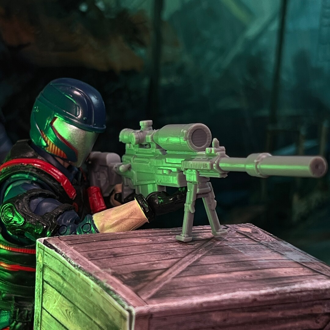 AX-50 Suppressed Sniper Rifle With Configurable Bipod 1:12 Toy ...