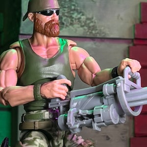 M134 Minigun Man Portable 1:12 Scale Toy Accessory no Ammo Belt ...