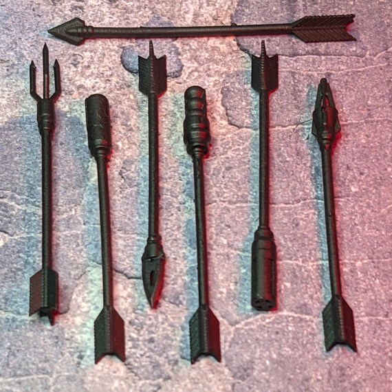 Trick Arrows/specialized Combat Arrows Set of 7 1:12 Toy - Etsy