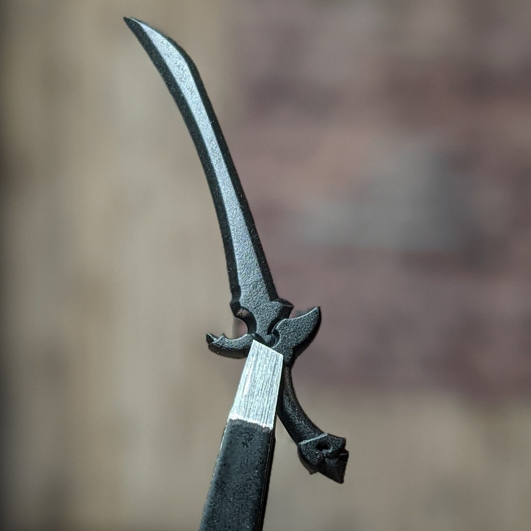 Glass Blade Short Sword -set of 2- 1:12 Toy Accessory (unfinished, Made ...