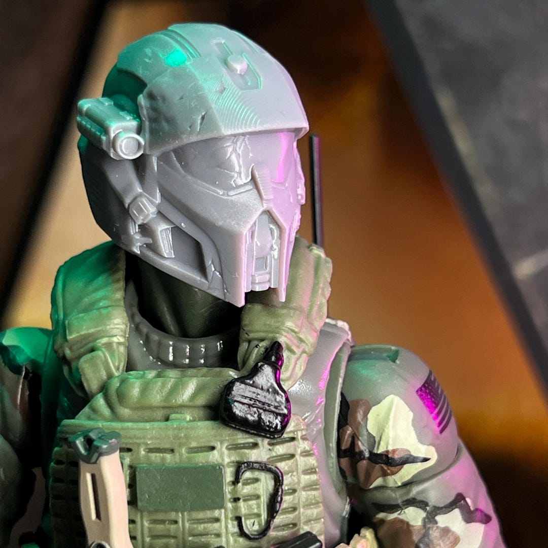 SC-34 Democracy Infiltrator -battle Damage 2- 3D Printed Head Sculpt ...