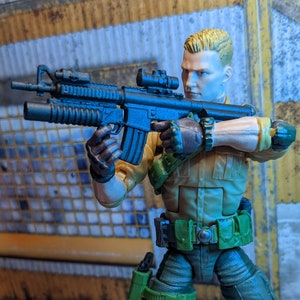 M4 SBR With M203 Grenade Launcher 1:12 Scale Toy Accessory (unfinished ...