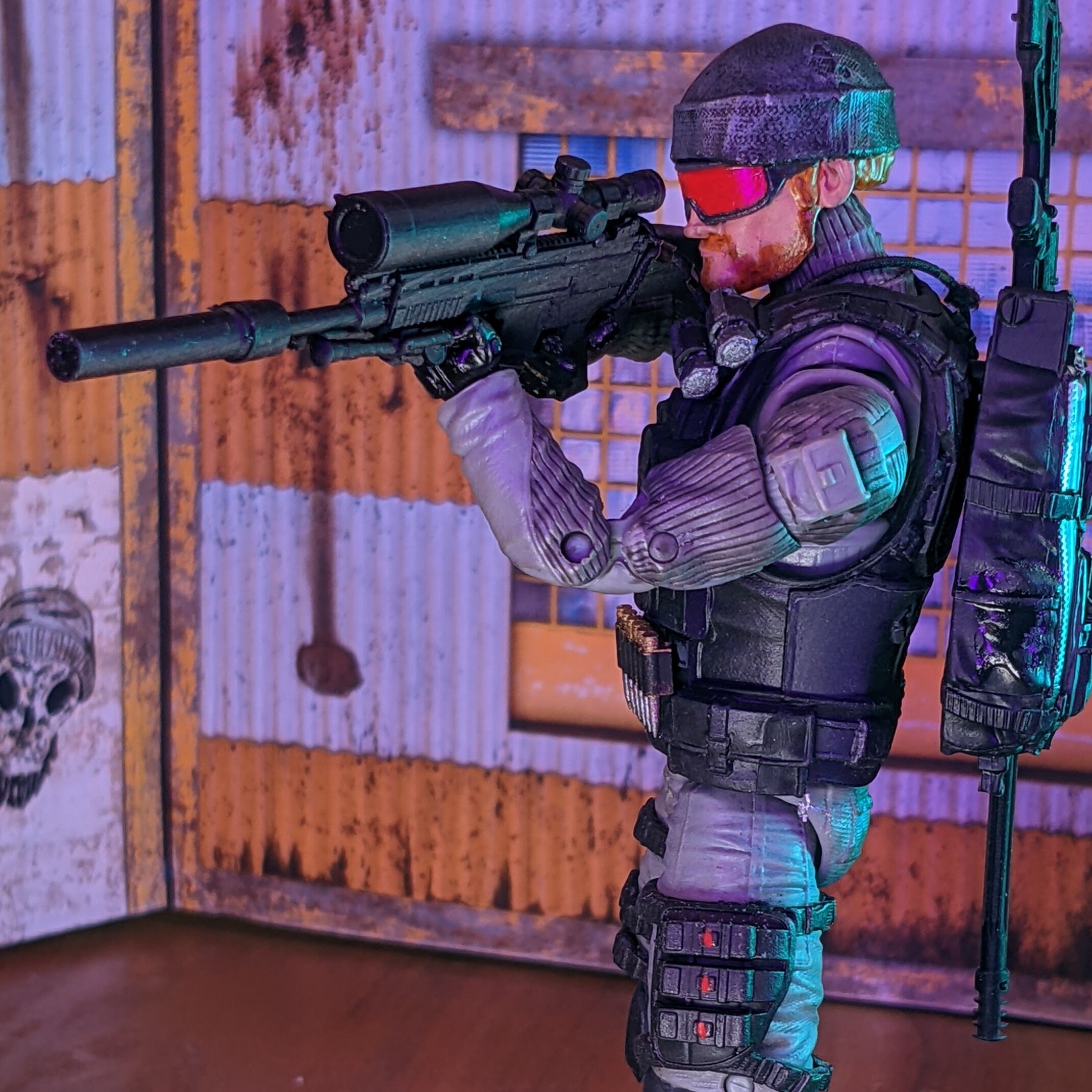 NIGHT SNIPER Custom 3D Printed Head Sculpt unfinished - Etsy