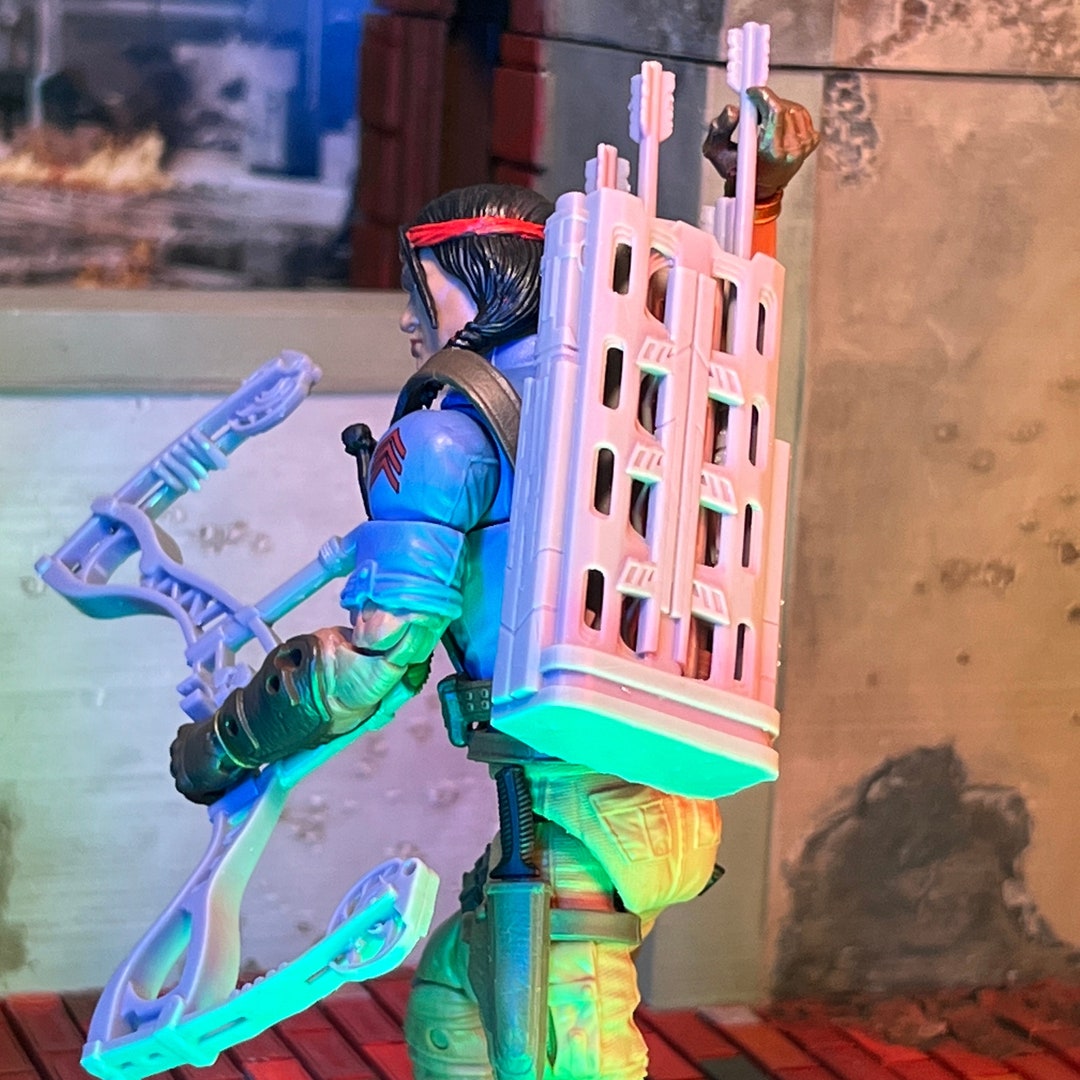 Tech Arrow Quiver/backpack With 4 Specialized Arrows 1:12 Toy Accessory ...
