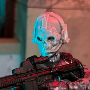 Task Force Operator Ghost 3D Printed Head Sculpt (unfinished, Made to ...