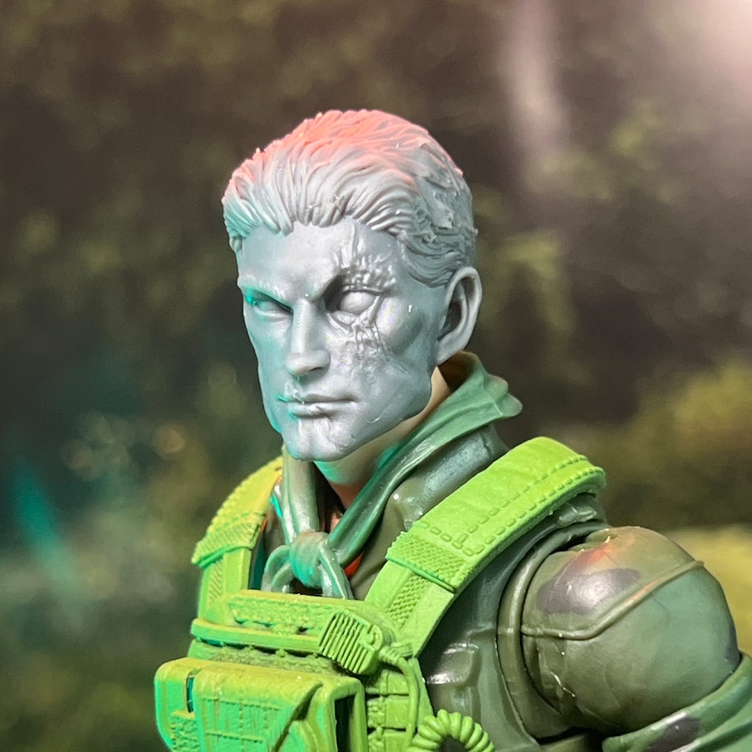 Scarred Veteran Ranger 3D Printed Head Sculpt (unfinished, Made to ...