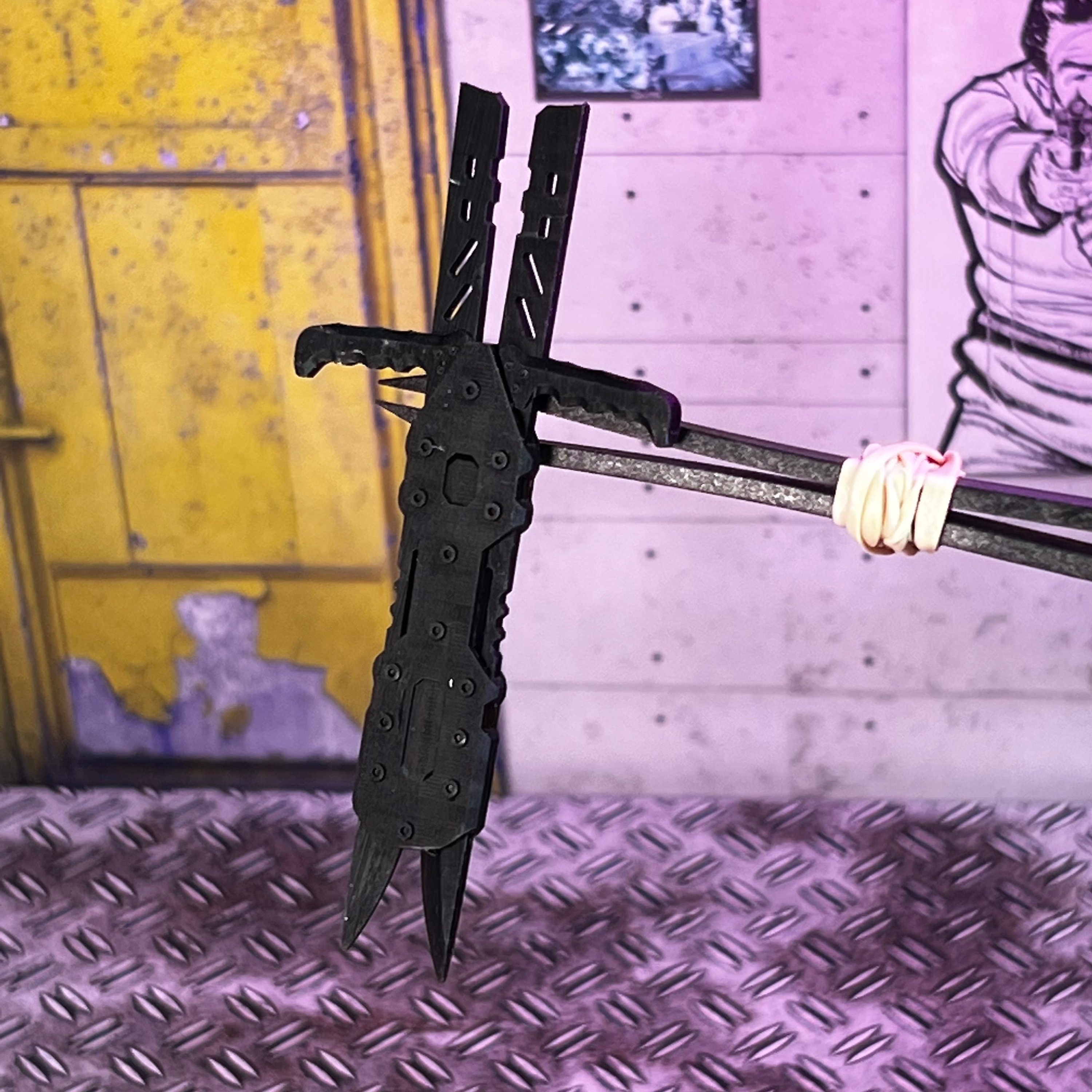 Urban Ninja Forearm Blades Short Tang Set 1:12 Toy Accessory - Etsy