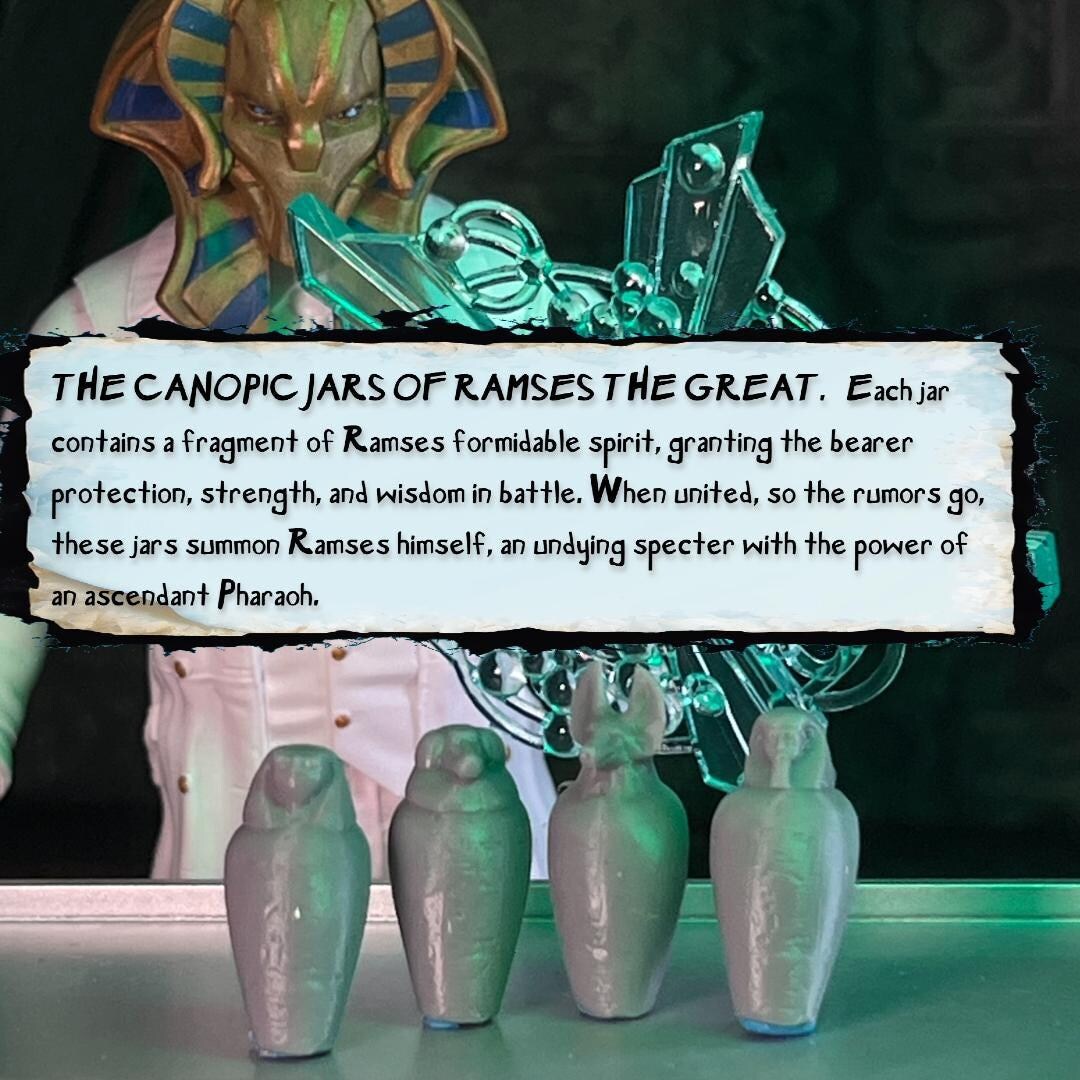 Canopic Jars of Ramses the Great -set of 4- Cursed Item & Relics 1:12 ...