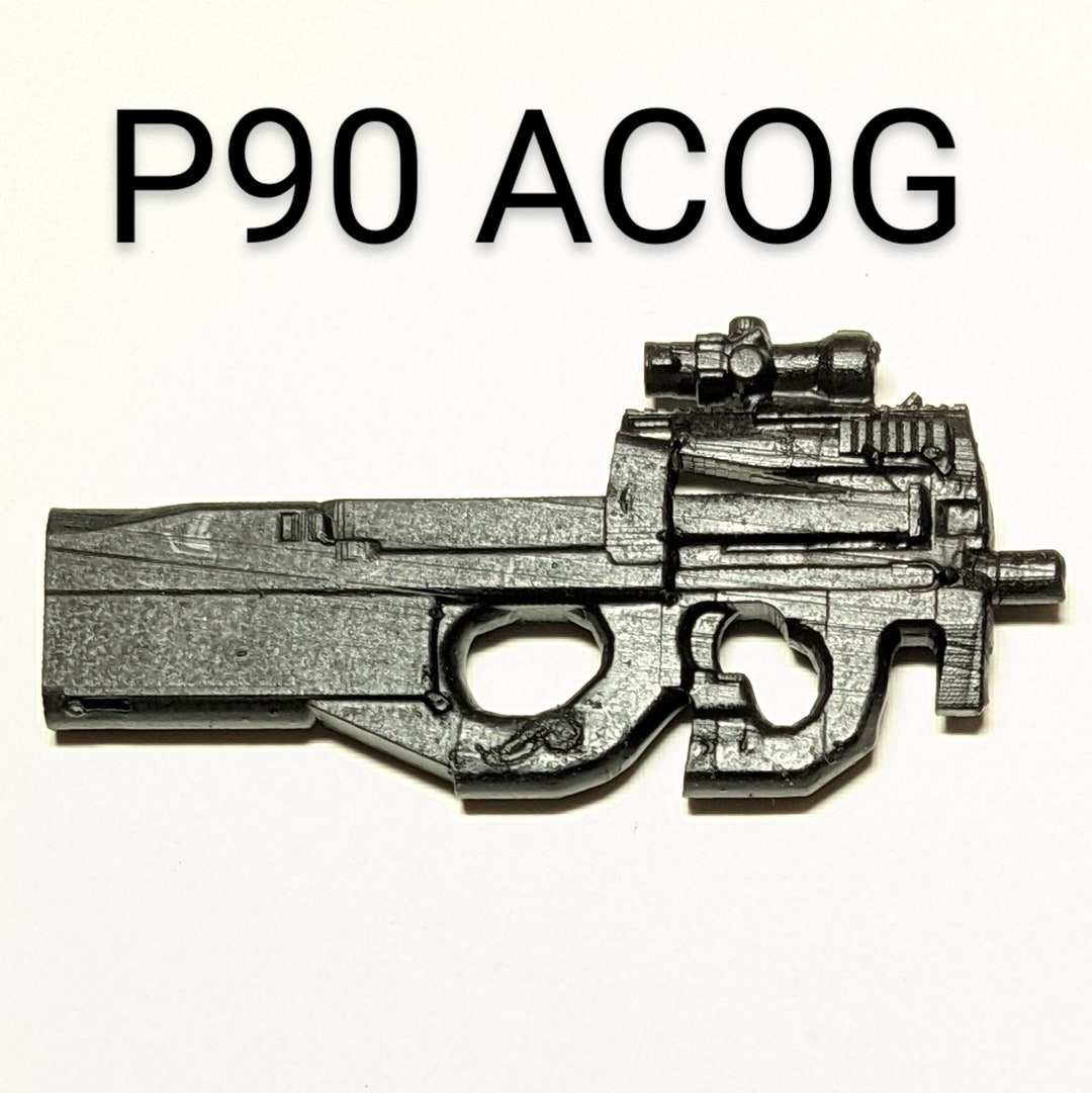 P90 Acog Scope SMG Standard 1:12 Toy Accessory (unfinished, Made to ...
