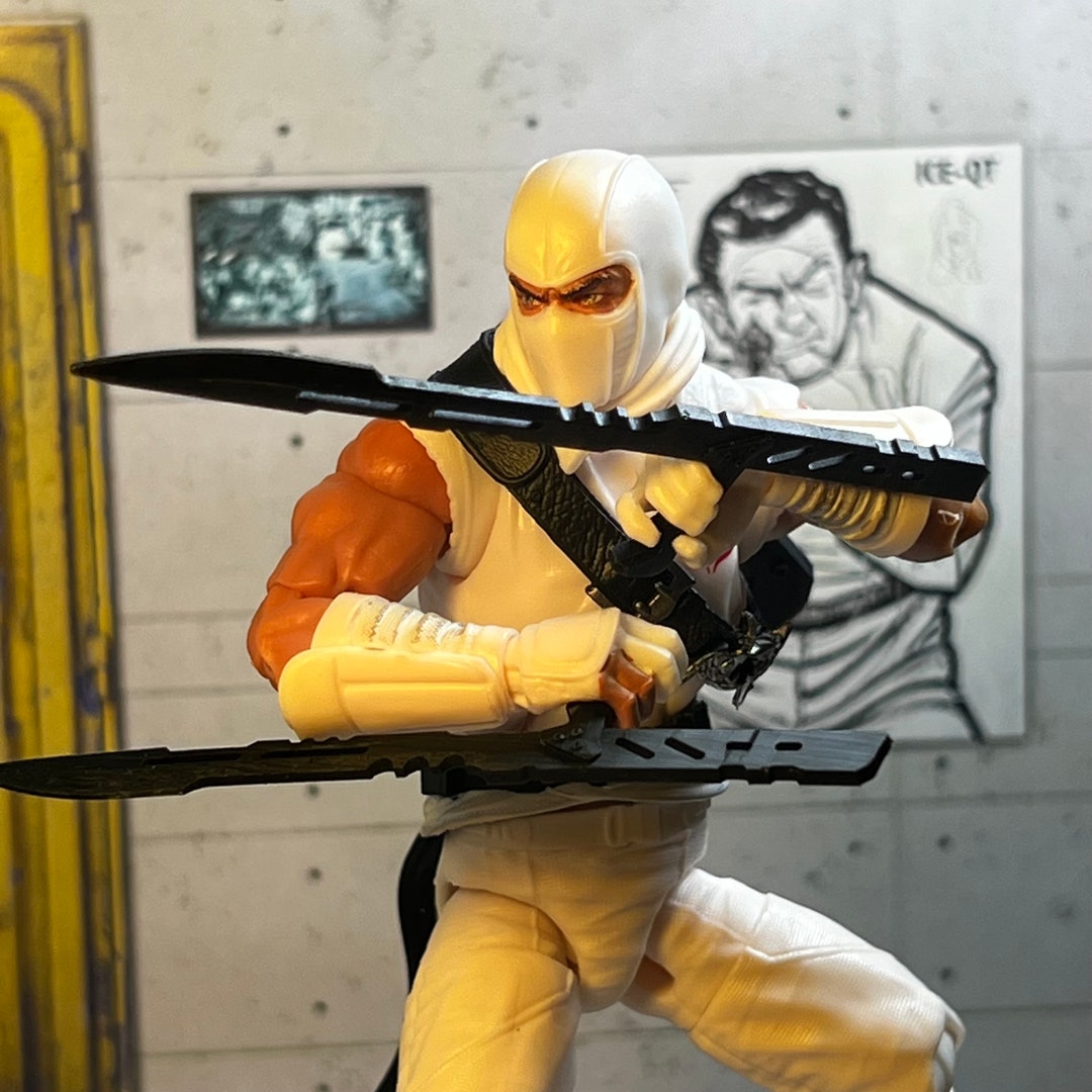 Urban Ninja Forearm Blades Short Tang Set 1:12 Toy Accessory ...