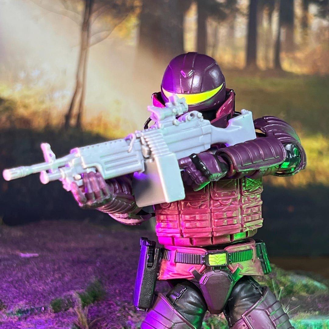 MK9 Trijicon ACOG Squad Automatic Weapon LMG 1:12 or 1/18 Toy Accessory ...