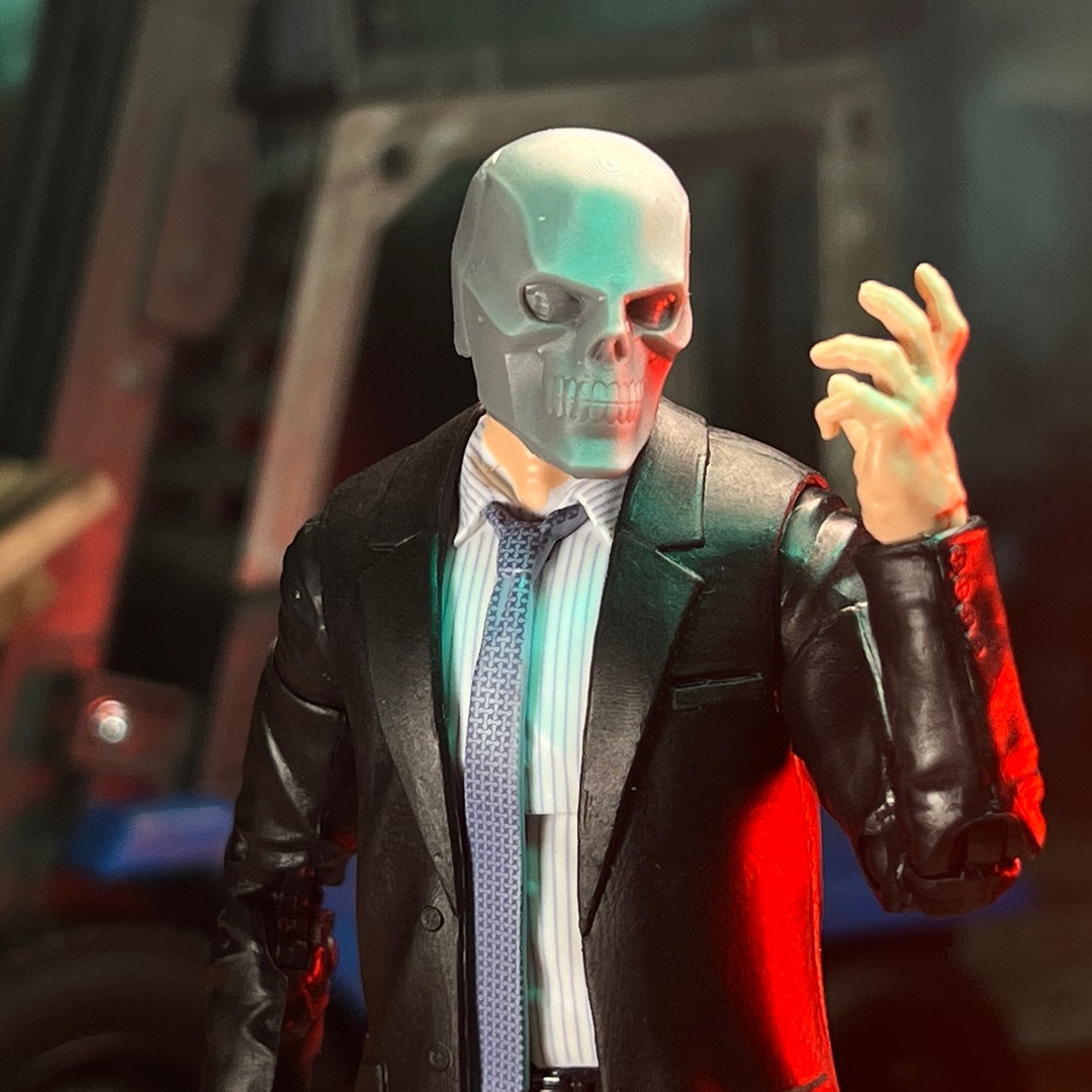 Crime Boss Black Skull Custom 3D Printed Head Sculpt (unfinished, Made ...