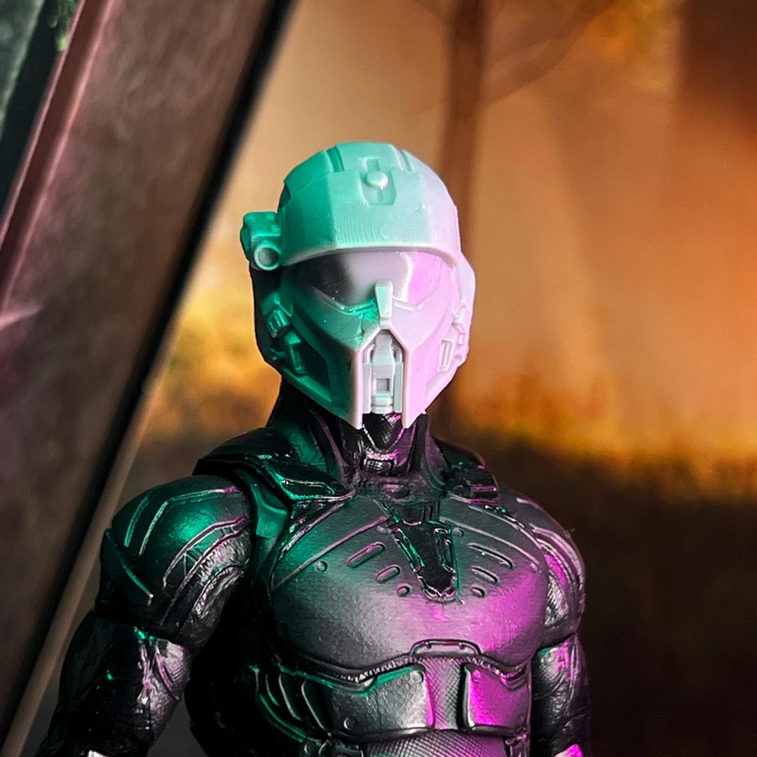 SC-34 Democracy Infiltrator -battle Damage 1- 3D Printed Head Sculpt ...