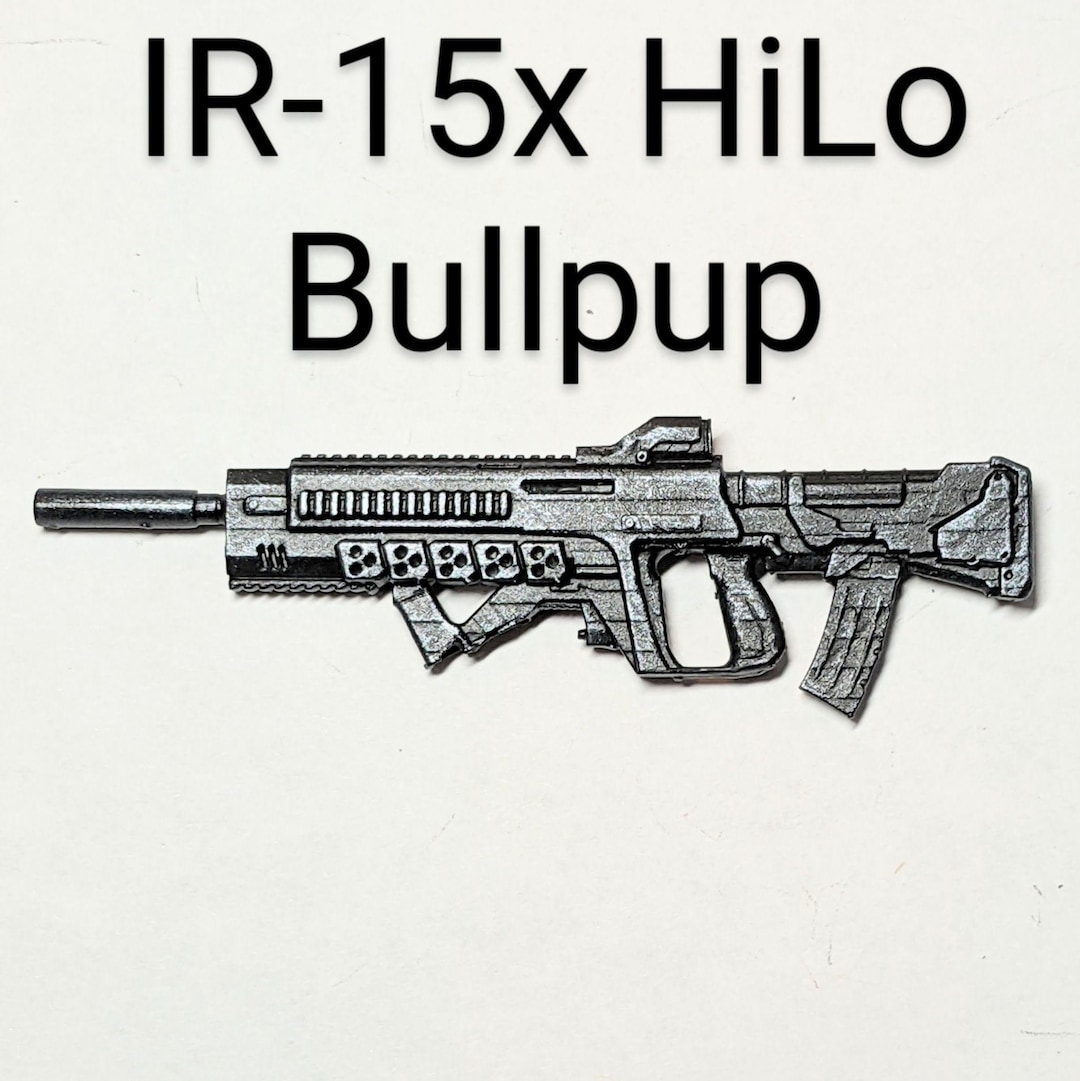 Ir-15x "hi-lo" Near Future Bullpup Rifle 1:12 Toy Accessory (unfinished ...
