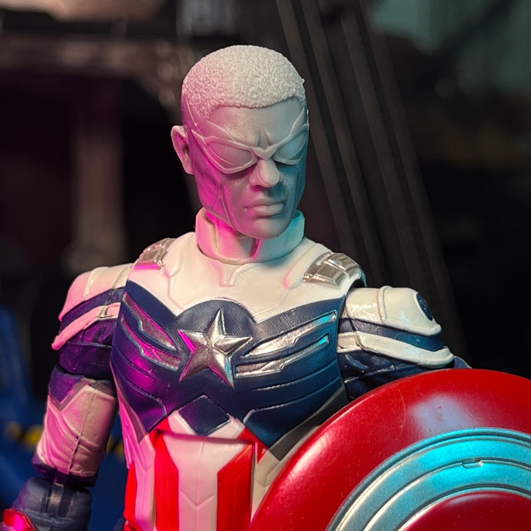 Exclusive Comic Falcon Cap 3D Printed Custom Head Sculpt (unfinished ...