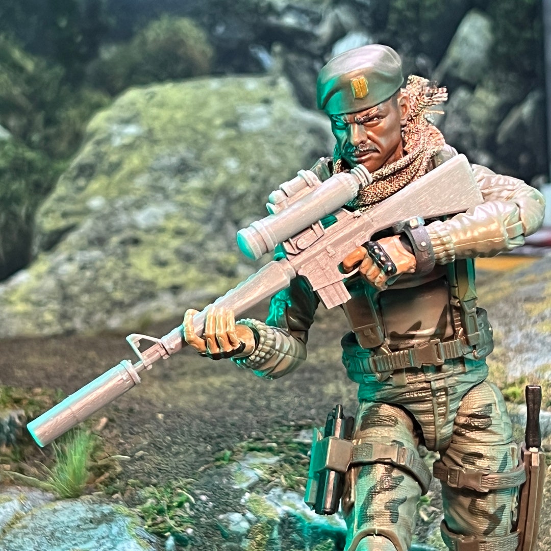 Special Forces M16 With Starlight Scope and Suppressor 1:12 Toy ...