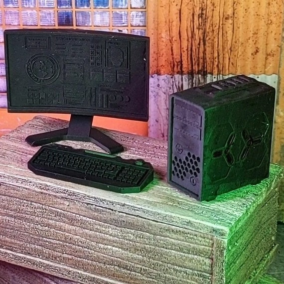 Super Science Computer Research Station Set of 3 1:12 Scale - Etsy