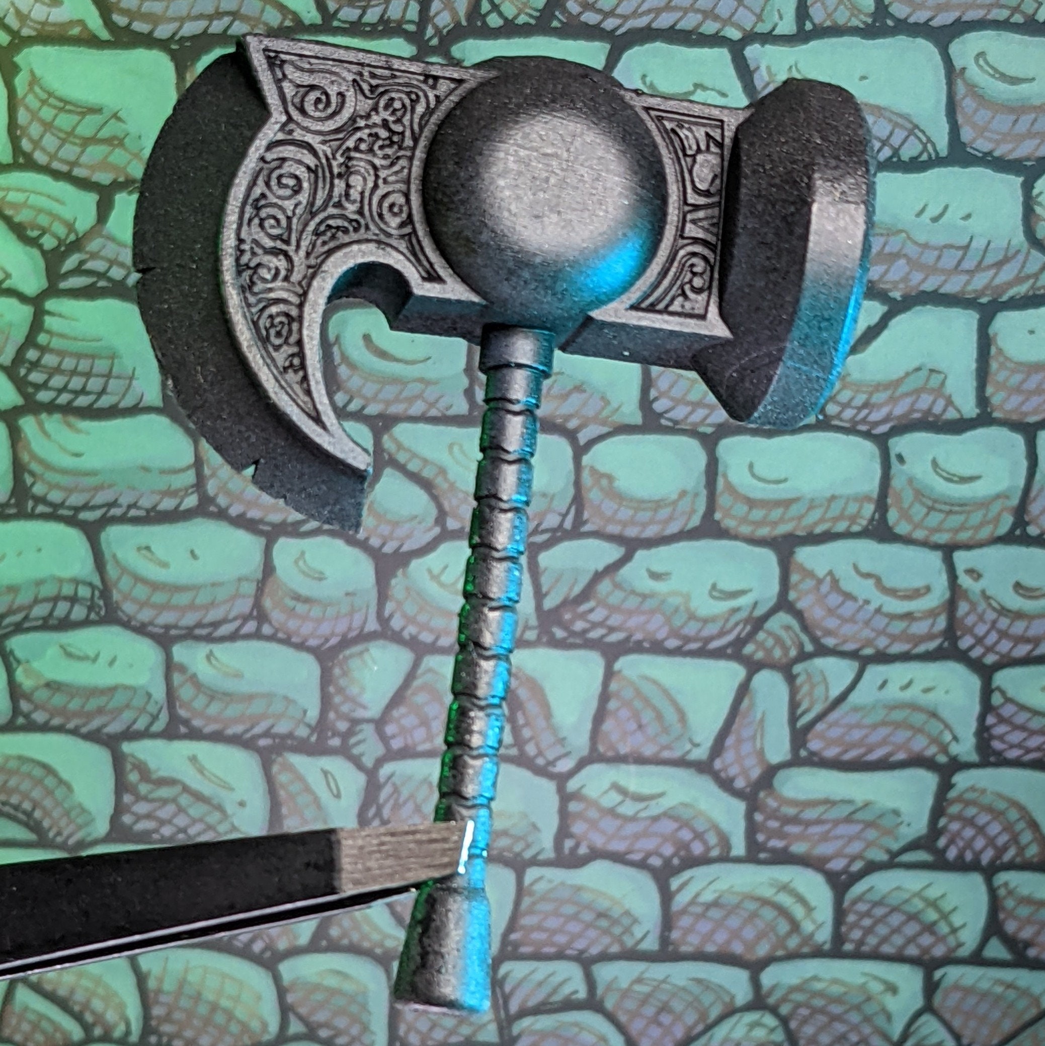 Giant Ragnarok Runic War Hammer Mythic 7" Scale Toy Accessory ...