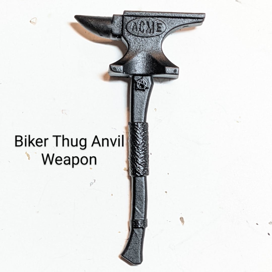 Biker Thug Custom Anvil Weapon 1:12 Toy Accessory (unfinished, Made to ...
