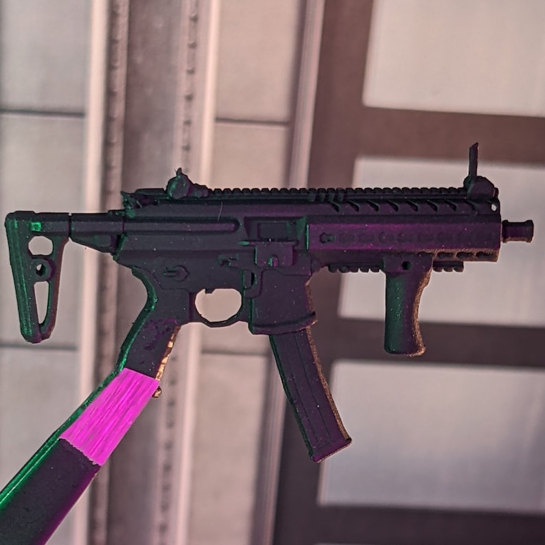 MPX-LV Foregrip With Collapsed Stock SMG 1:12 Toy Accessory (unfinished ...