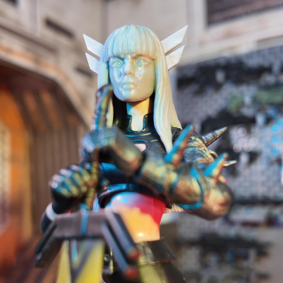 Demon Mutant Sorceress -ANGRY- 3D Printed Head Sculpt (unfinished, Made ...