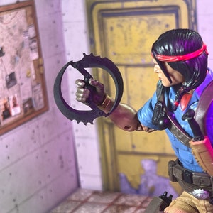 Chakram Throwing Disc Blade With Leg Holster 1:12 Scale Toy Accessory ...