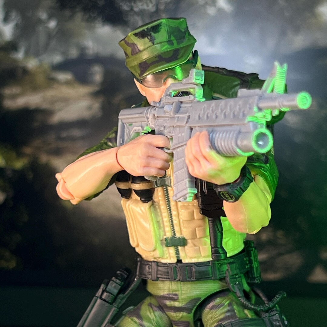 M4 "jarhead" M203 Grenade Launcher Rifle With Red Dot Sight 1:12 Toy ...