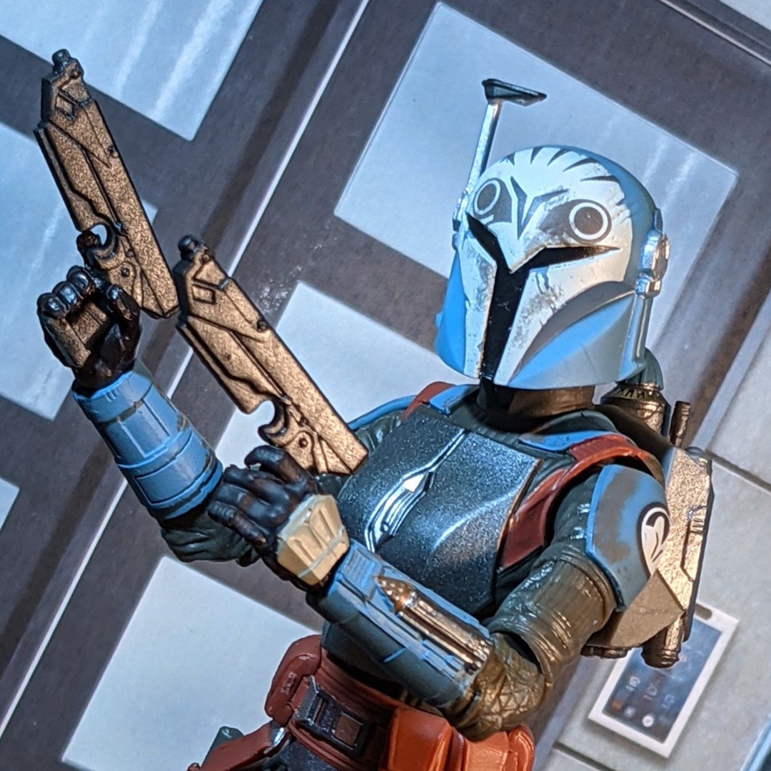 Mandalorian Westar 35 Blaster Pistol Pair 1:12 Toy Accessory unfinished ...