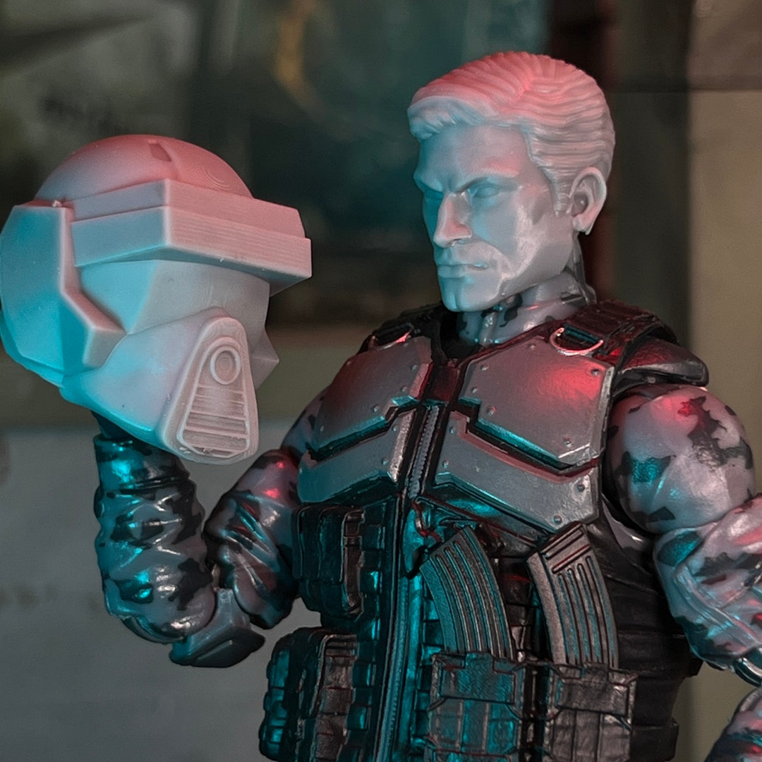 Matthew Tracker With Spectrum Helmet Custom 3D Printed Head Sculpt ...