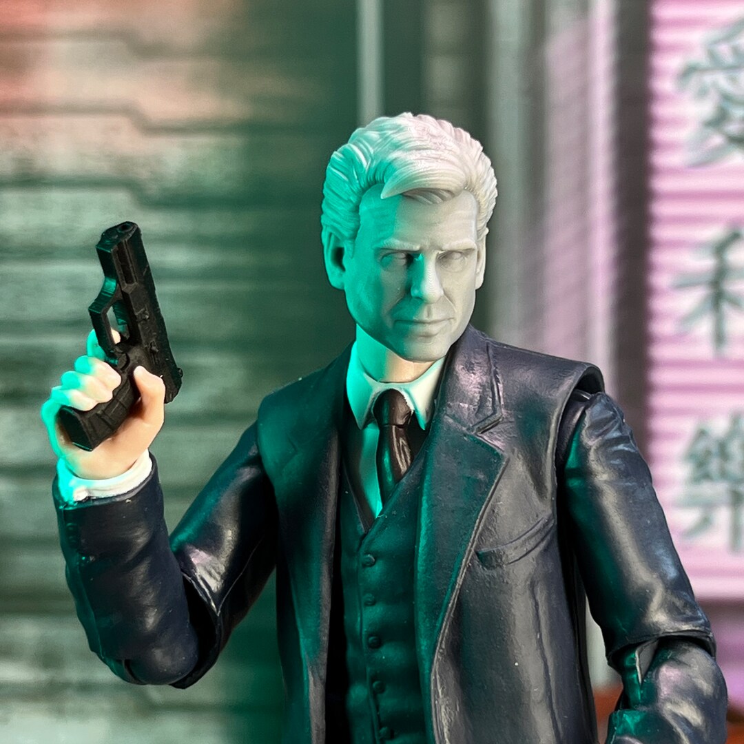 90s Era British Super Spy Custom 3D Printed Head Sculpt (unfinished ...