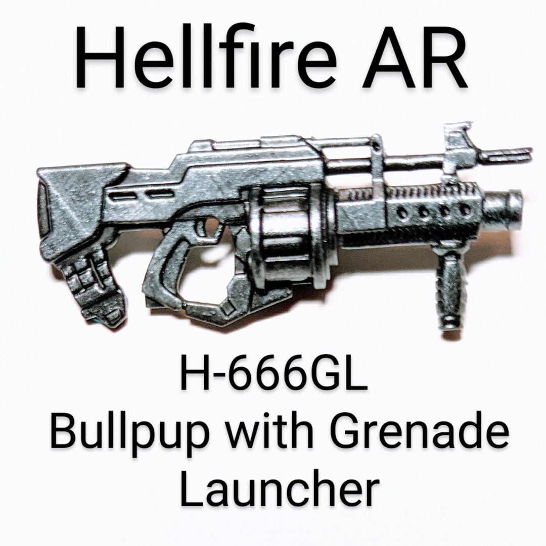 Hellfire H-666GL Bullpup Rifle 1:12 Toy Accessory (unfinished, Made to ...