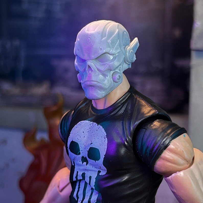 Skull Helmet Future Frank 3000AD 3D Printed Head Sculpt (unfinished ...